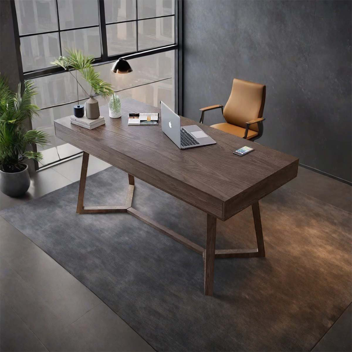 Corrigan Studio® Solid wood desk Modern simple computer desk | Wayfair