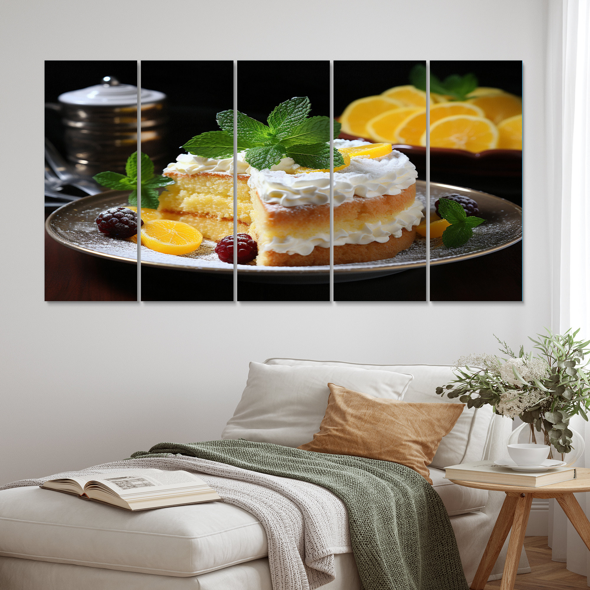 Latitude Run® Lemon Cake Mmmmmmm II - Food & Beverage Wall Decor - 5 ...