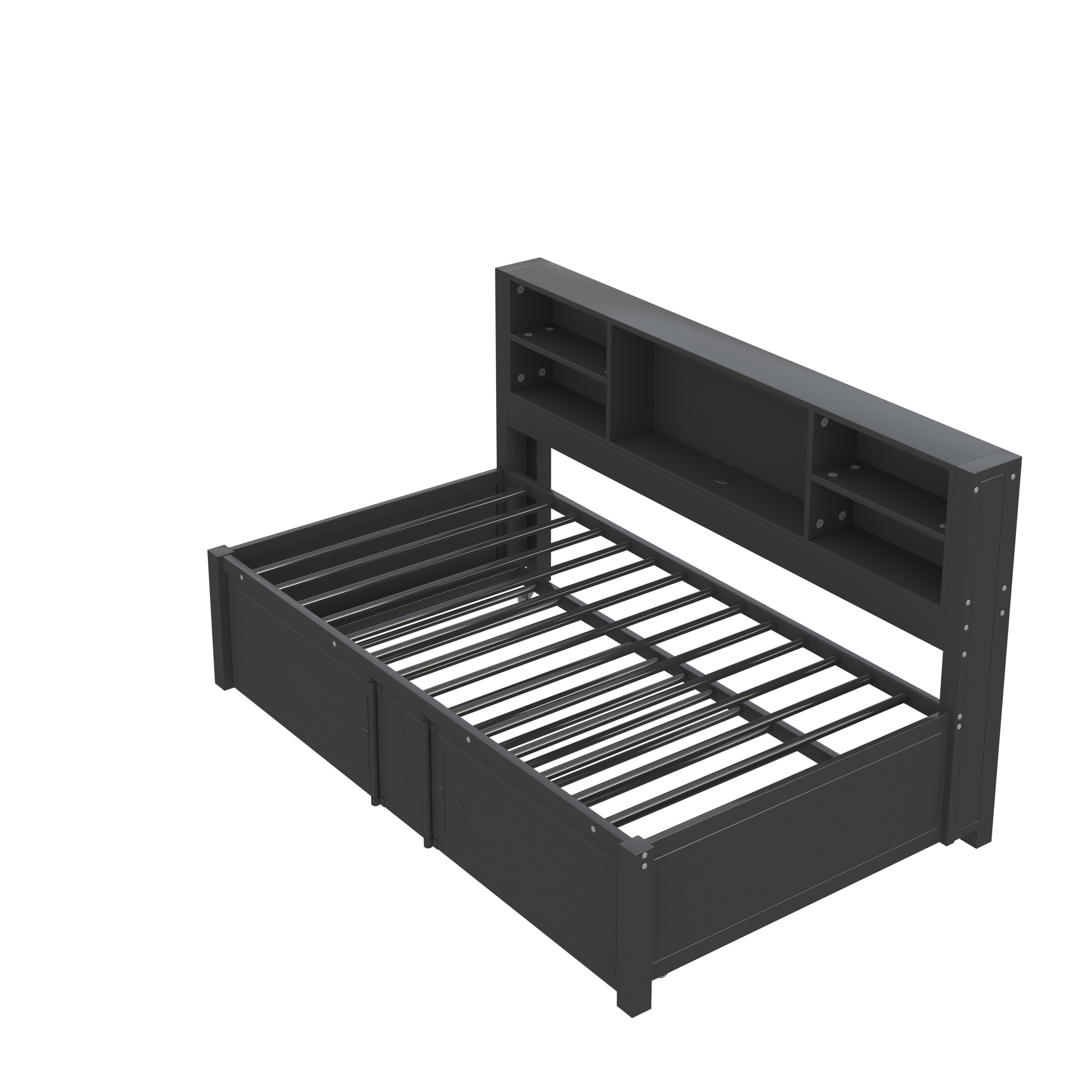 Red Barrel Studio® Maricsa Metal Storage Bed | Wayfair