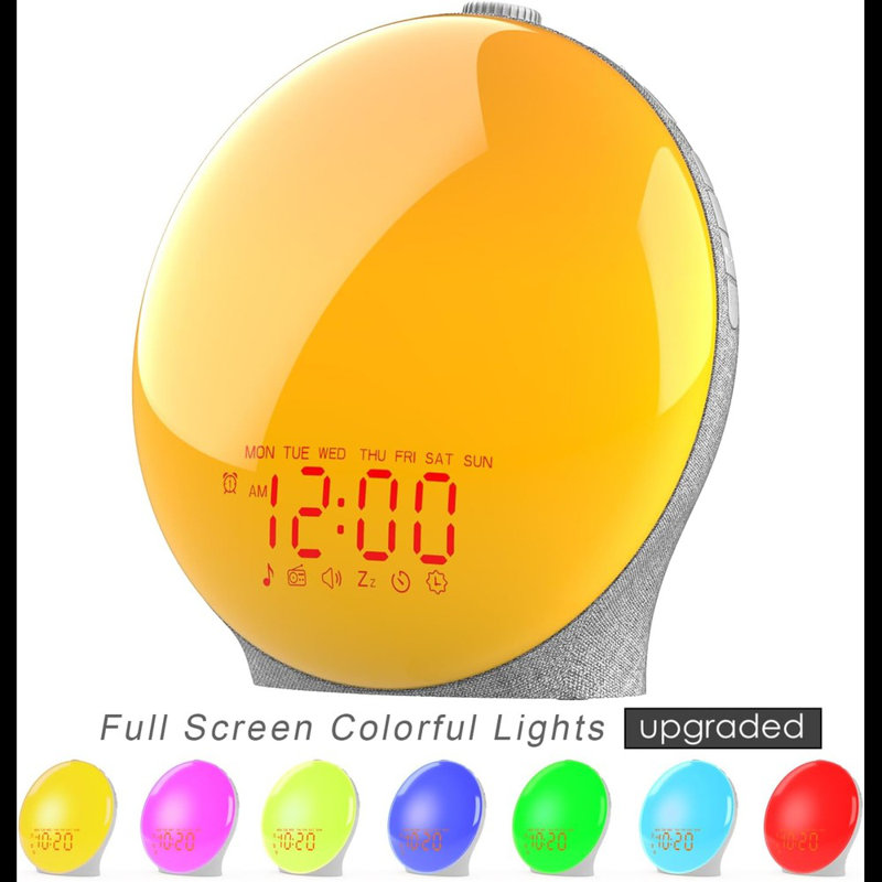 Ivy Bronx Digital Plastic / Acrylic Electric Tabletop Clock with Alarm ...