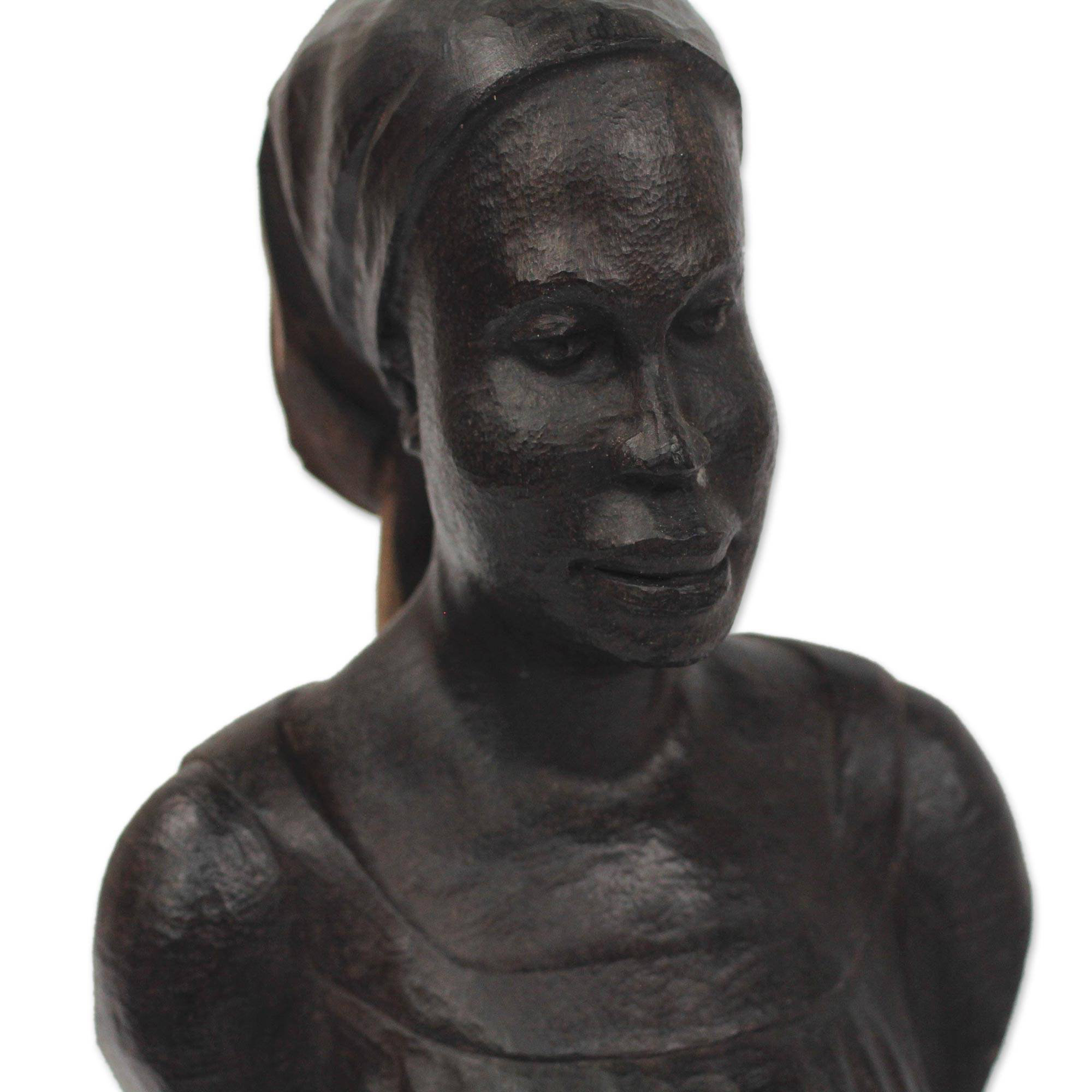 World Menagerie Eloy Native Woman Ii Ebony Wood Bust | Wayfair