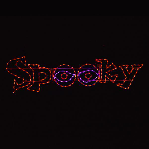 Ebern Designs Spooky Word Sign LED Light Display | Wayfair