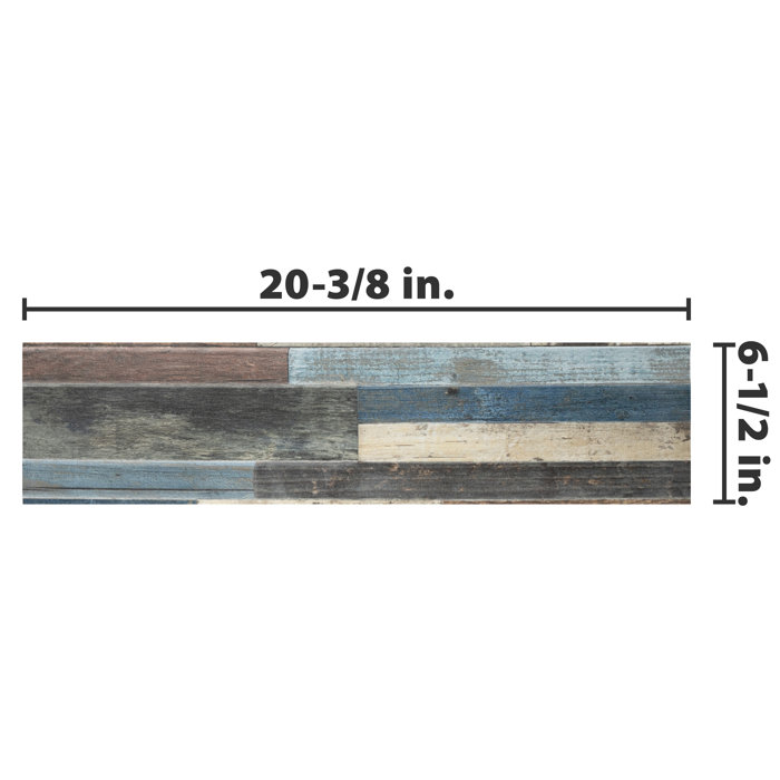 Merola Tile Coleur Mix 6.5" x 20.38" Ceramic Wood Look Wall Tile | Wayfair