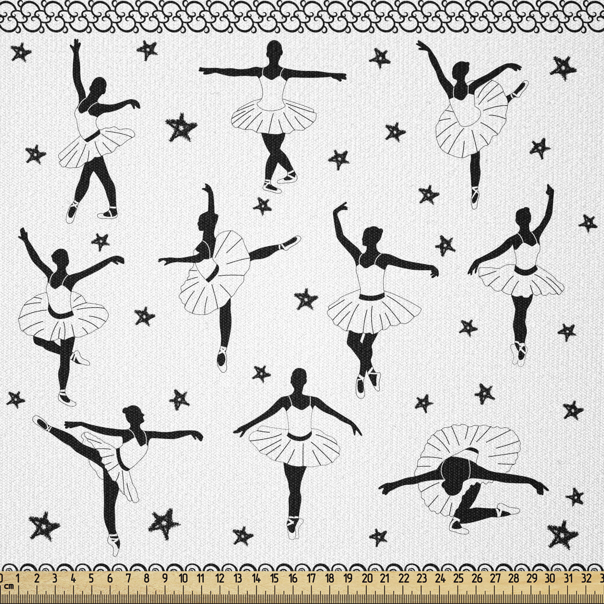 East Urban Home Ballet Fabric By The Yard, Classic Dancers In Baroque ...