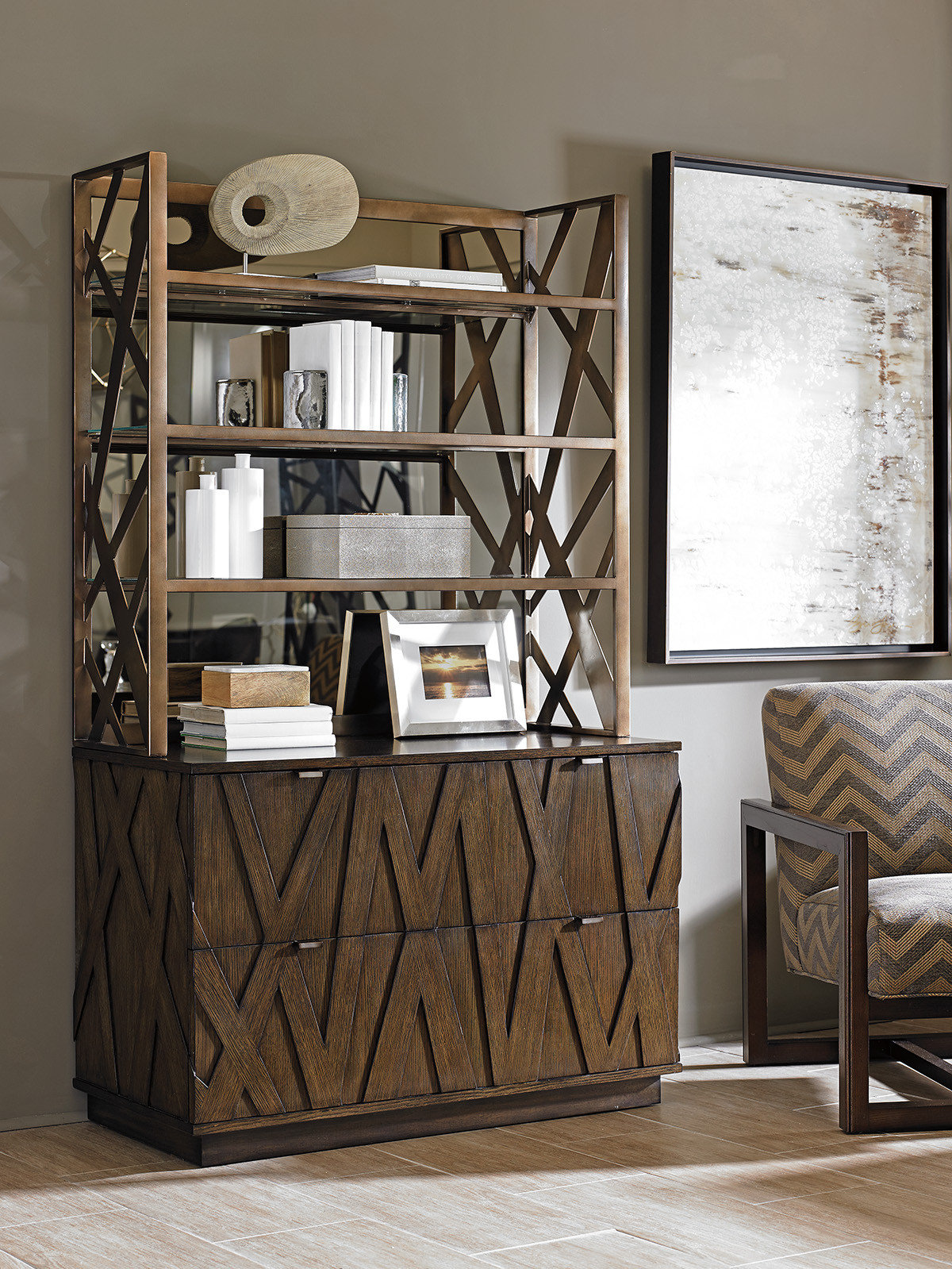 Sligh Cross Effect Standard Bookcase & Reviews | Wayfair