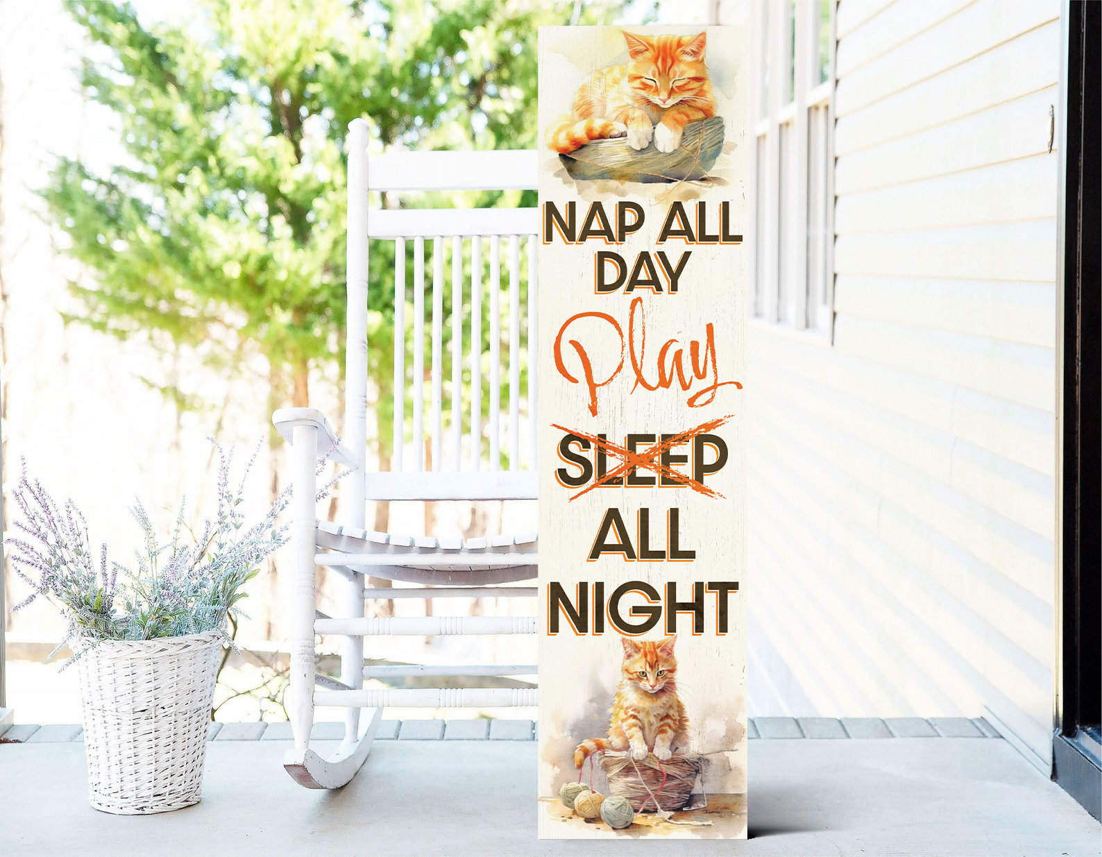 Ophelia & Co. 36In Wooden "Nap All Day Play All Night" Wall Sign For ...