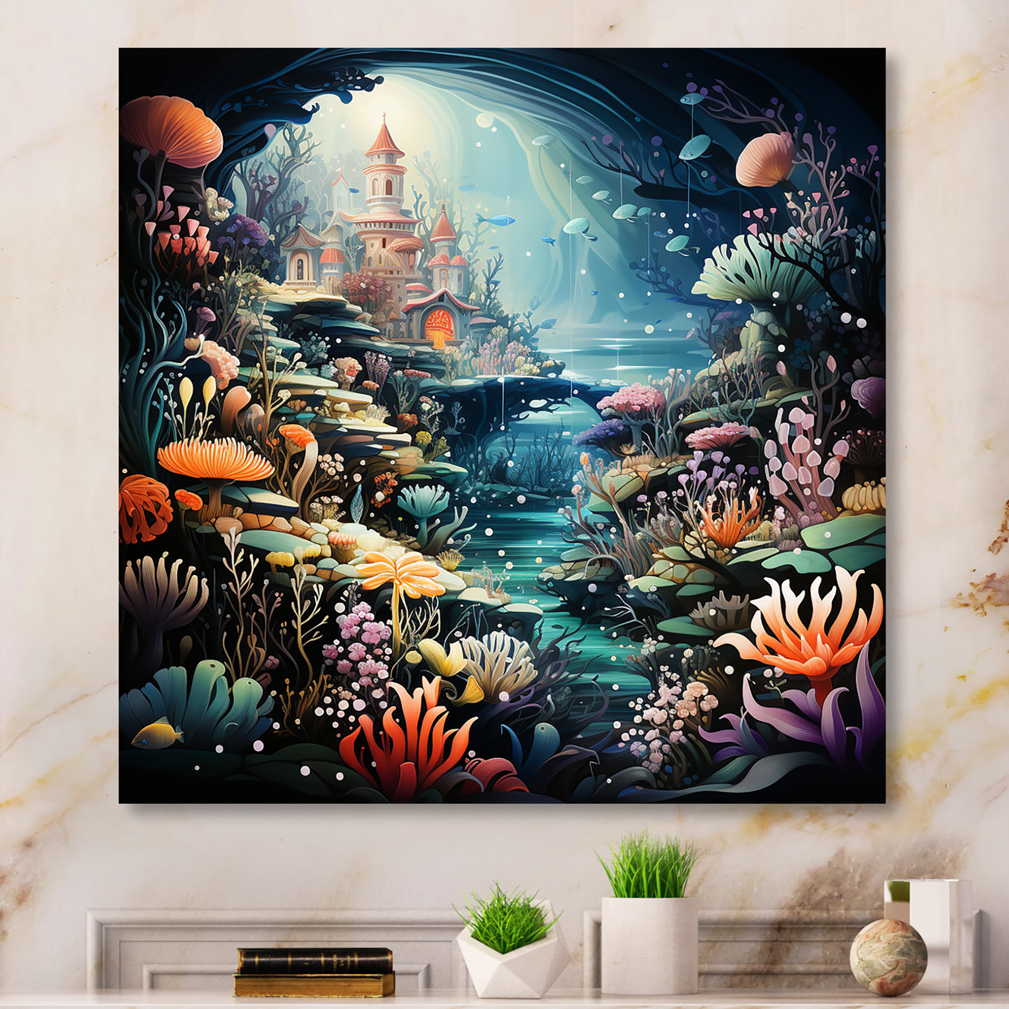 Lark Manor™ Coral Mistic Underwater Kingdom III - Fantasy Metal Wall ...