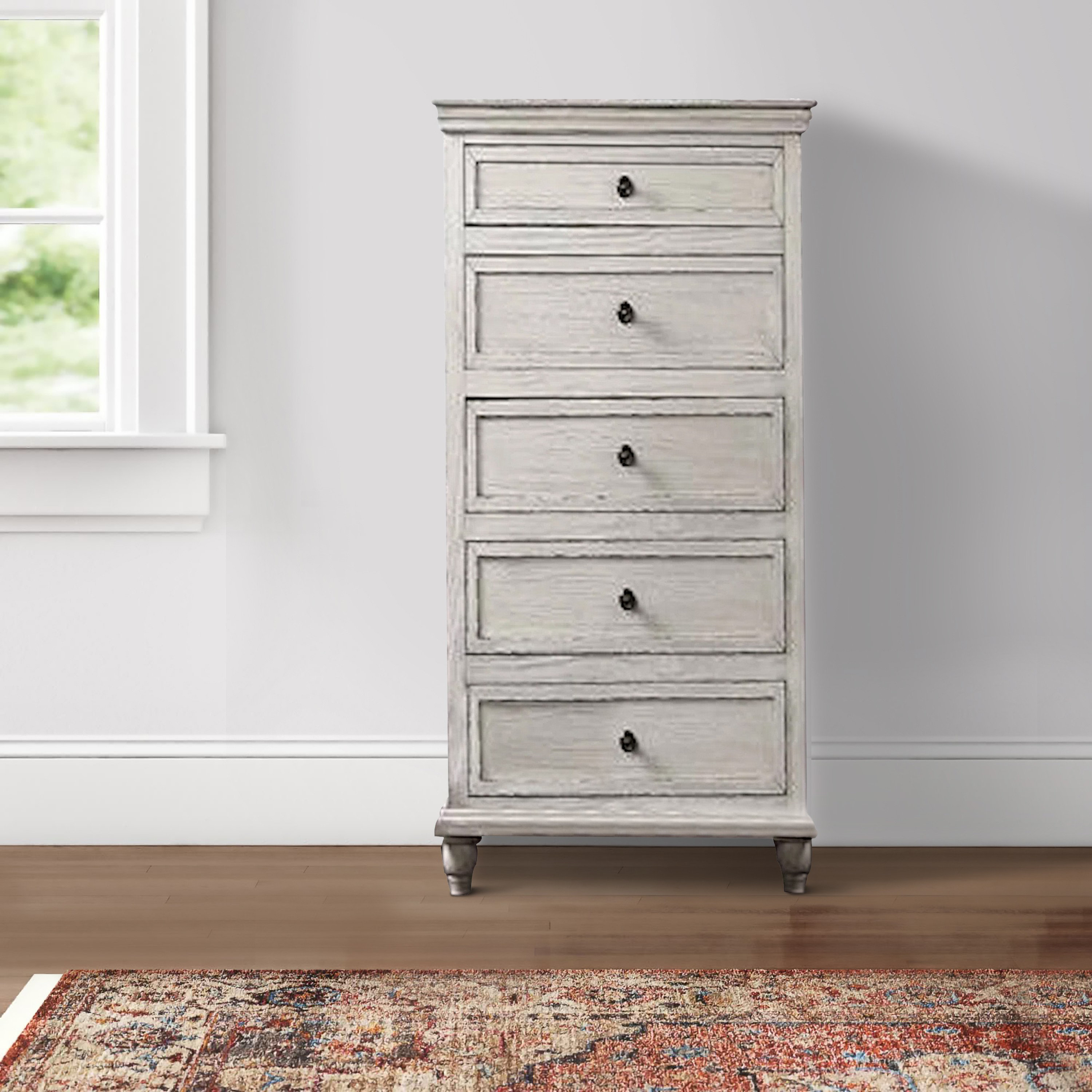 Alcott Hill® Falgoust 5 - Drawer 35" W Solid Wood Lingerie Chest | Wayfair