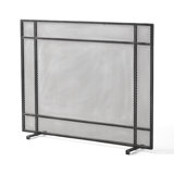 Hokku Designs Modern Diamond Mesh Fireplace Screen - 41" W Single Panel ...