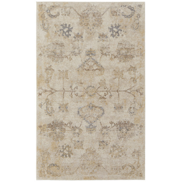 Bungalow Rose Iluka Distressed Natural, Ivory / Beige, Area Rug | Wayfair