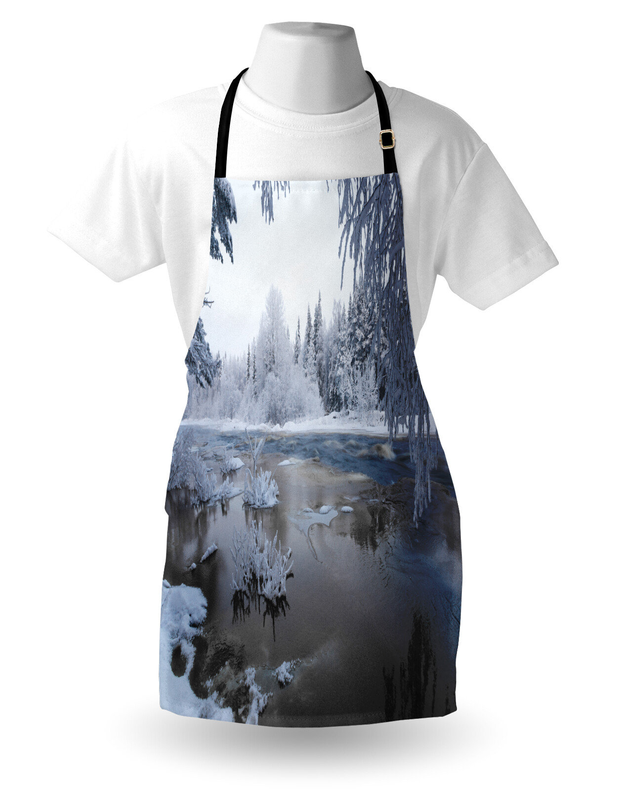 East Urban Home Winter Apron Unisex, Nordic Snow Nature Icy, Adult Size ...