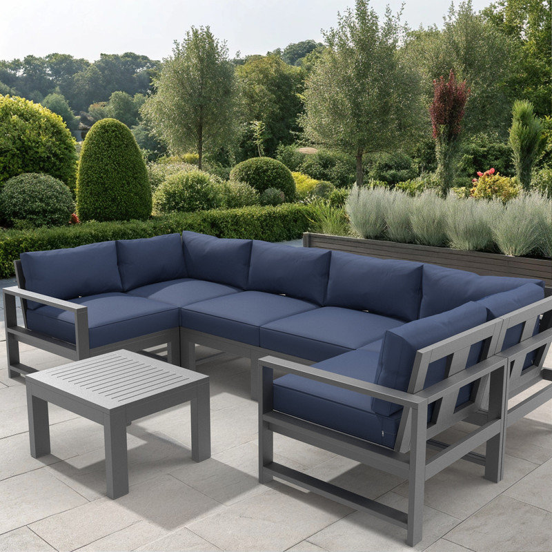 Blue Elephant Outdoor Sunbrella Foam Seat and Polyfill Back Cushion Set ...