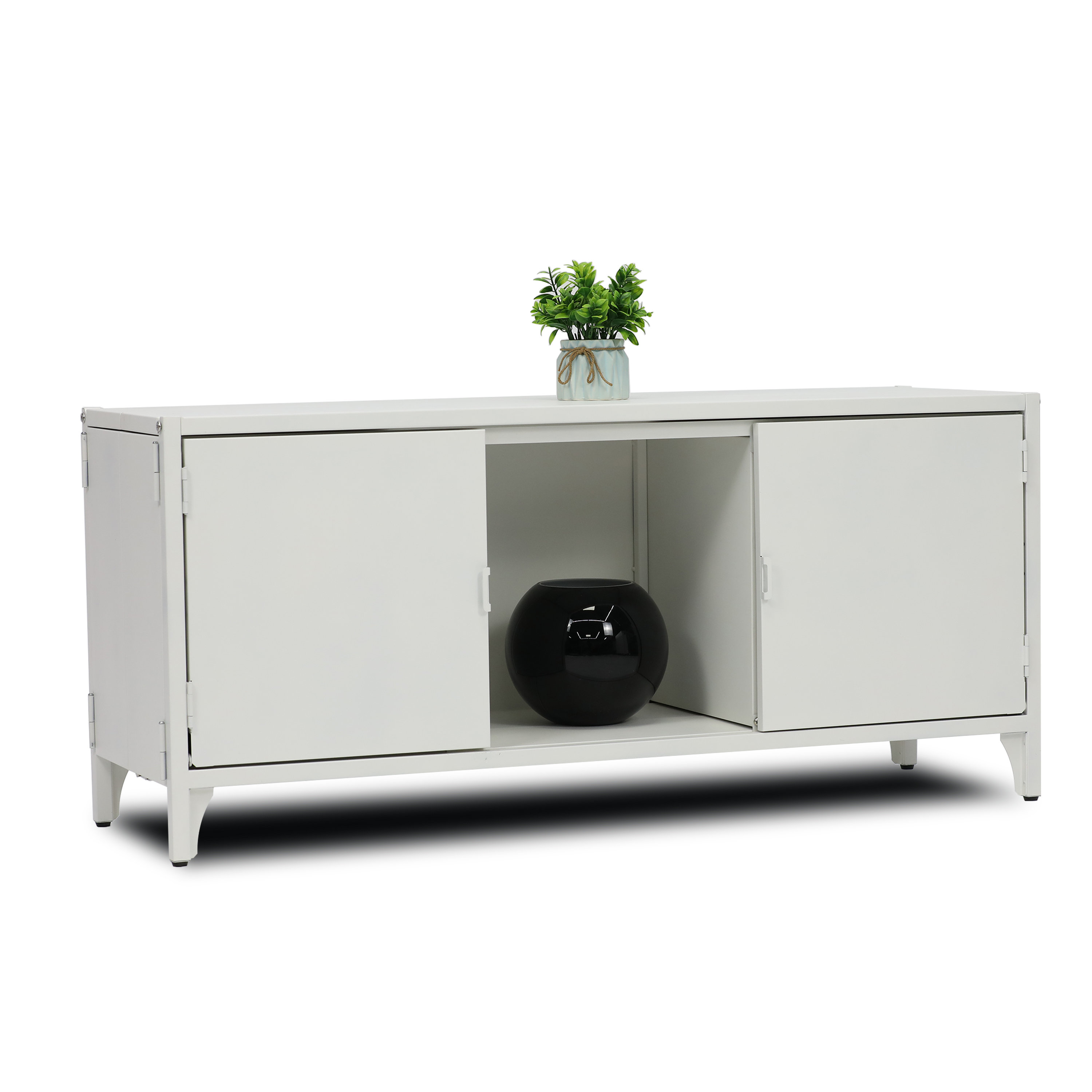 17 Stories Foldable Metal TV Stand Cabinet | Wayfair