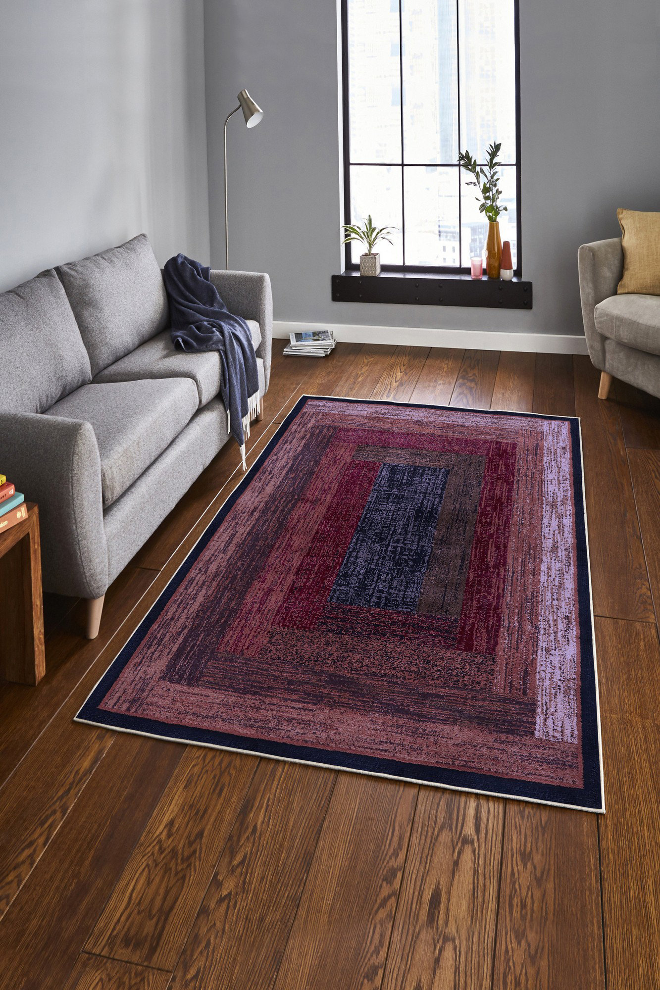 East Urban Home Rectangle Washtenaw Ombre Machine Braided Polyester ...