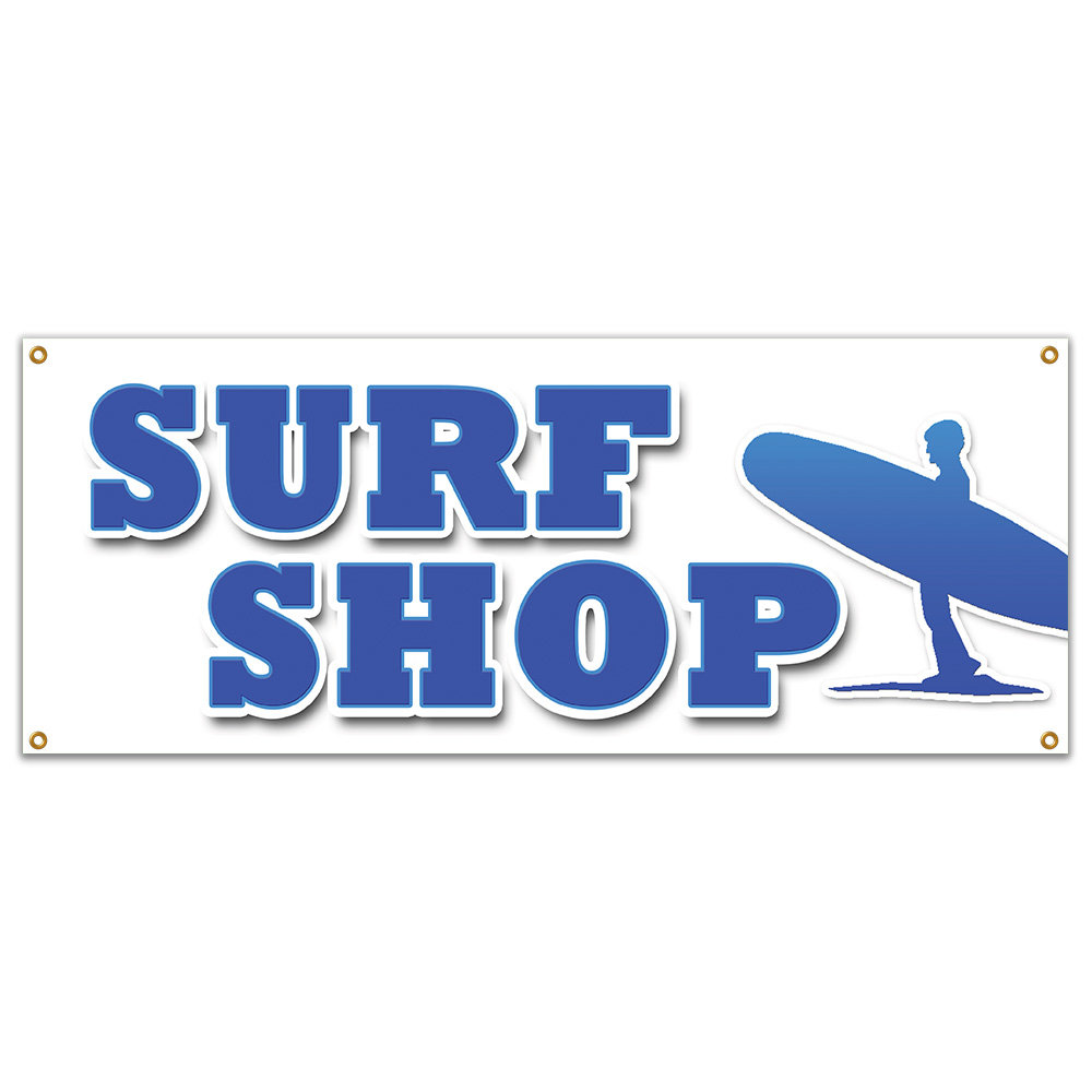 SignMission Surf Shop Banner Sign | Wayfair