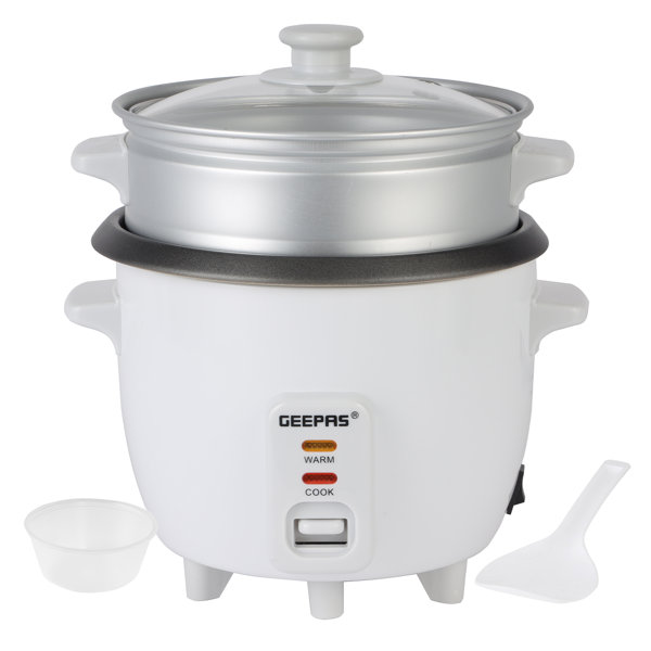 Geepas 300W Rice Cooker & Steamer with Keep Warm Function, 0.6L ...