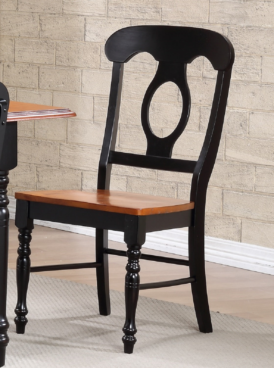 One Allium Way® Azizi Solid Wood Slat Back Side Chair in Black Cherry ...