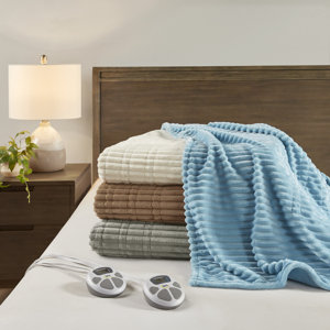 Serta Corded Plush Heated Blanket & Reviews | Wayfair
