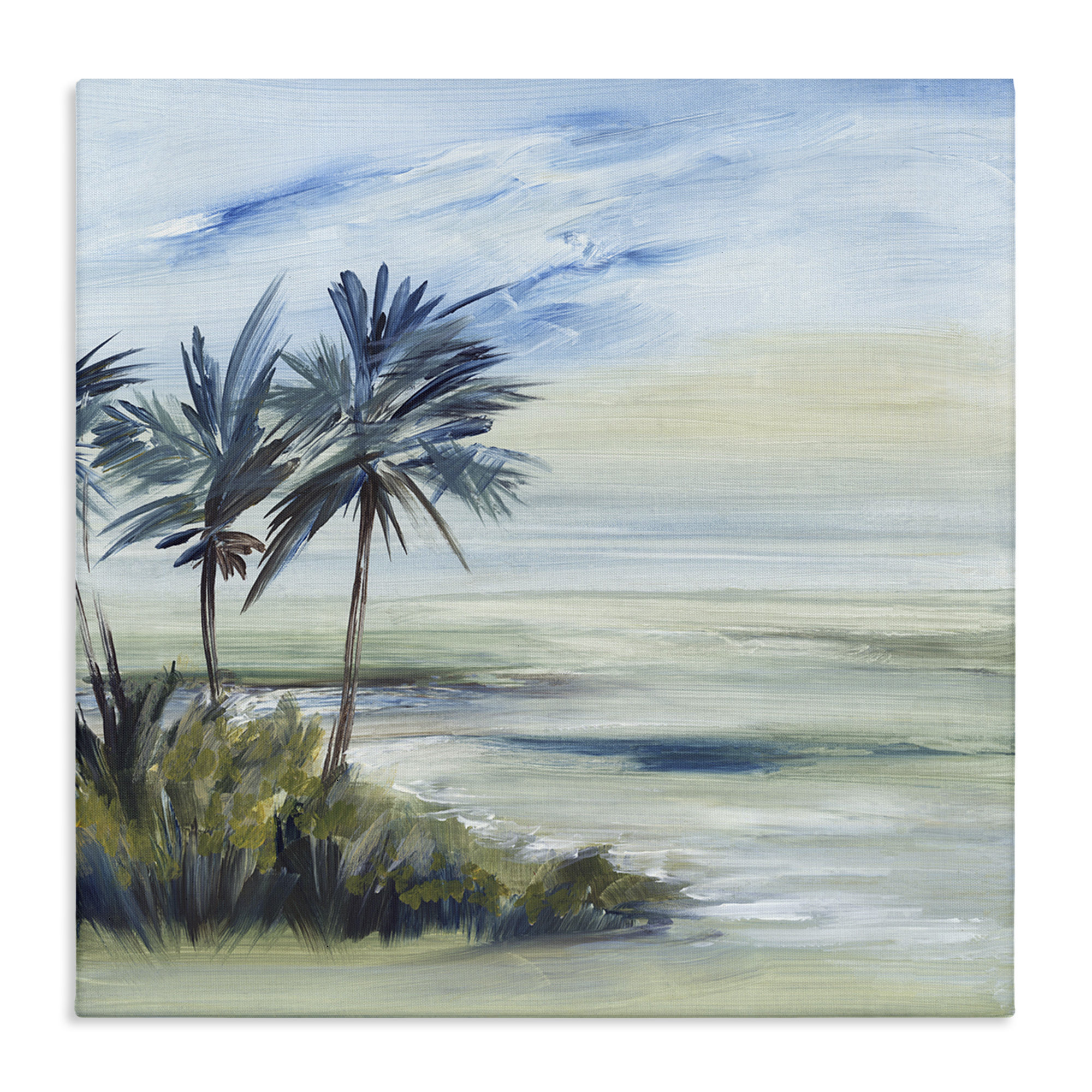 Rosecliff Heights Windy Palm Trees Canvas Wall Art by Lera | Wayfair