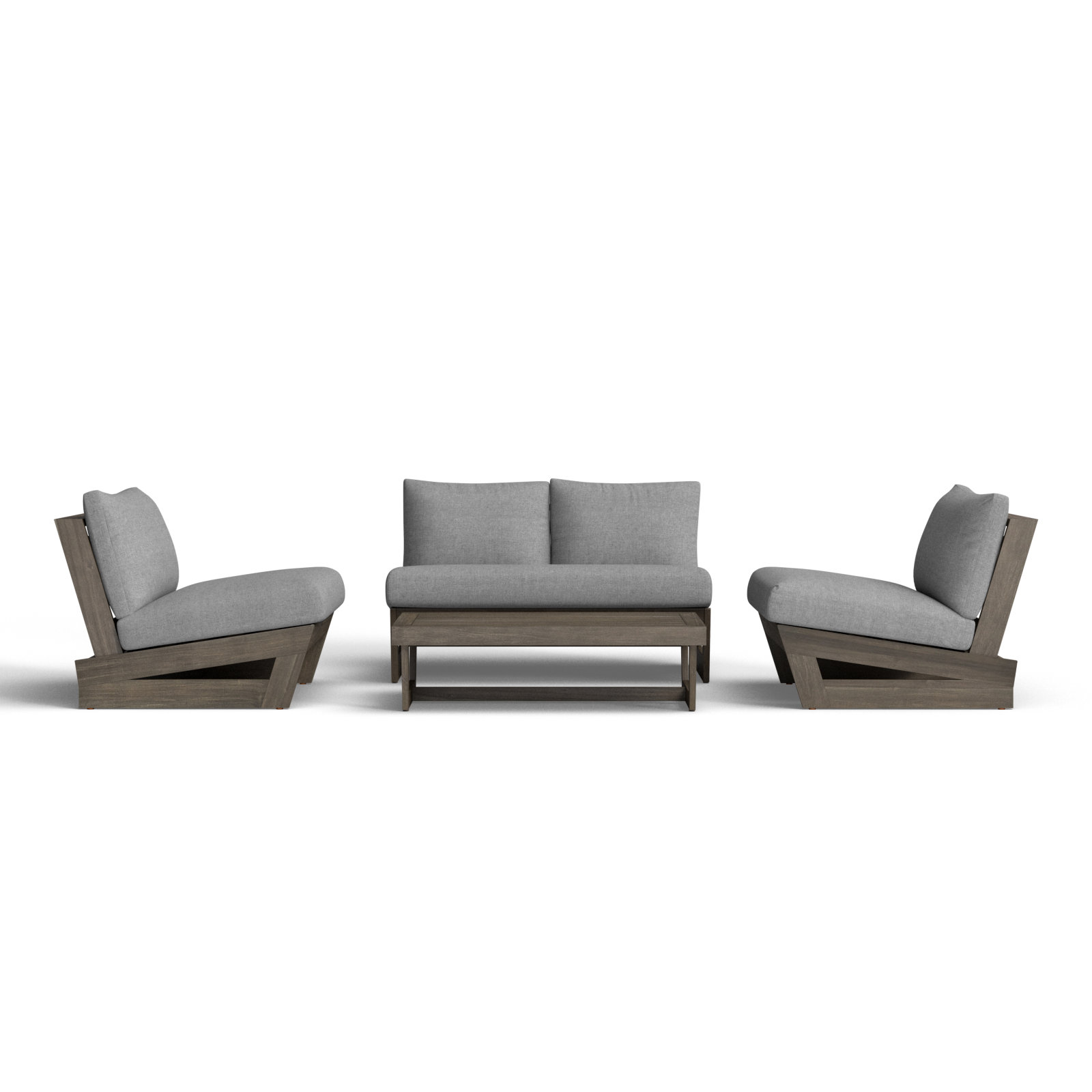 AllModern Louise 4 Piece Sofa Seating Group with Sunbrella Cushions ...