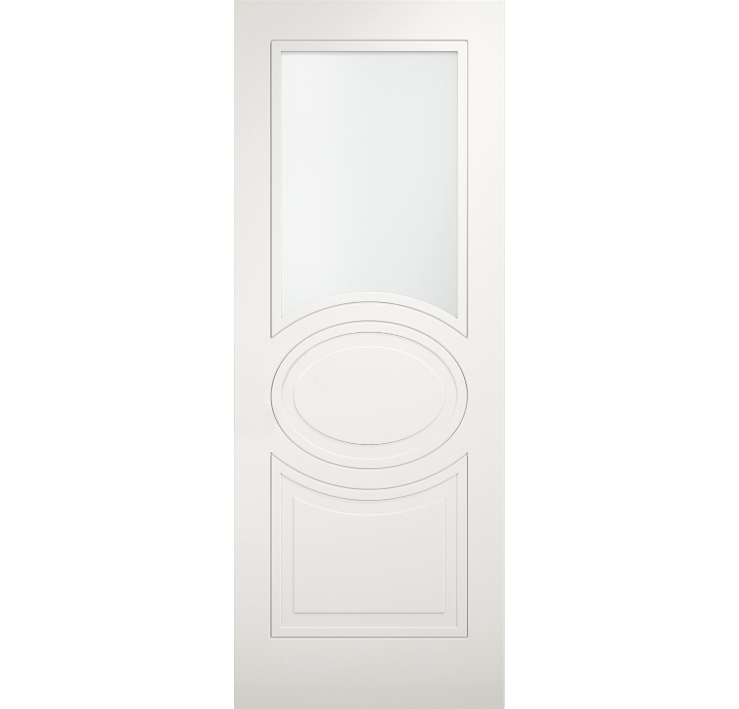 VDomDoors Mela Frosted Glass Standard White Door Slab & Reviews | Wayfair