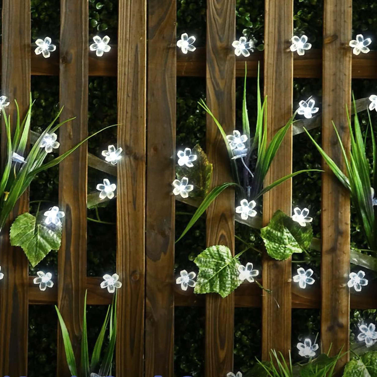 Arlmont & Co. Outdoor Solar Flower String Lights Waterproof 50 LED ...