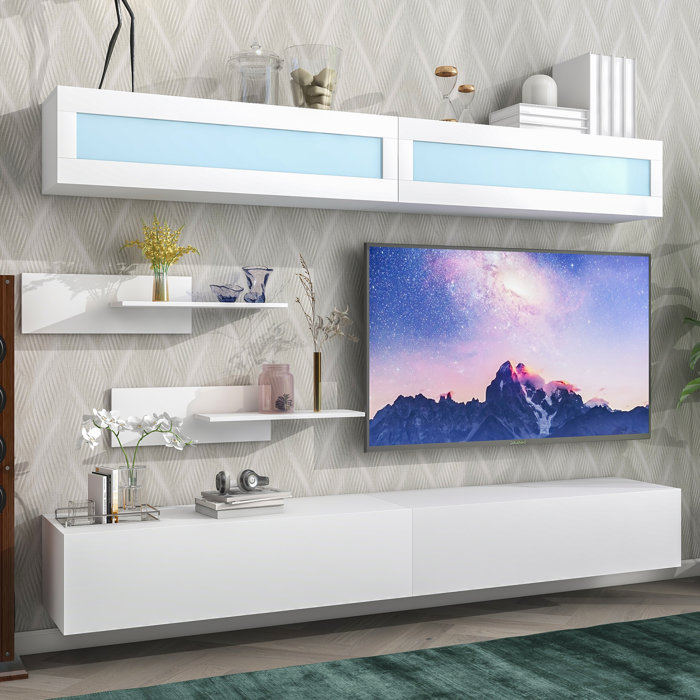 Wrought Studio Floating Entertainment Center for TVs up to 75 ...