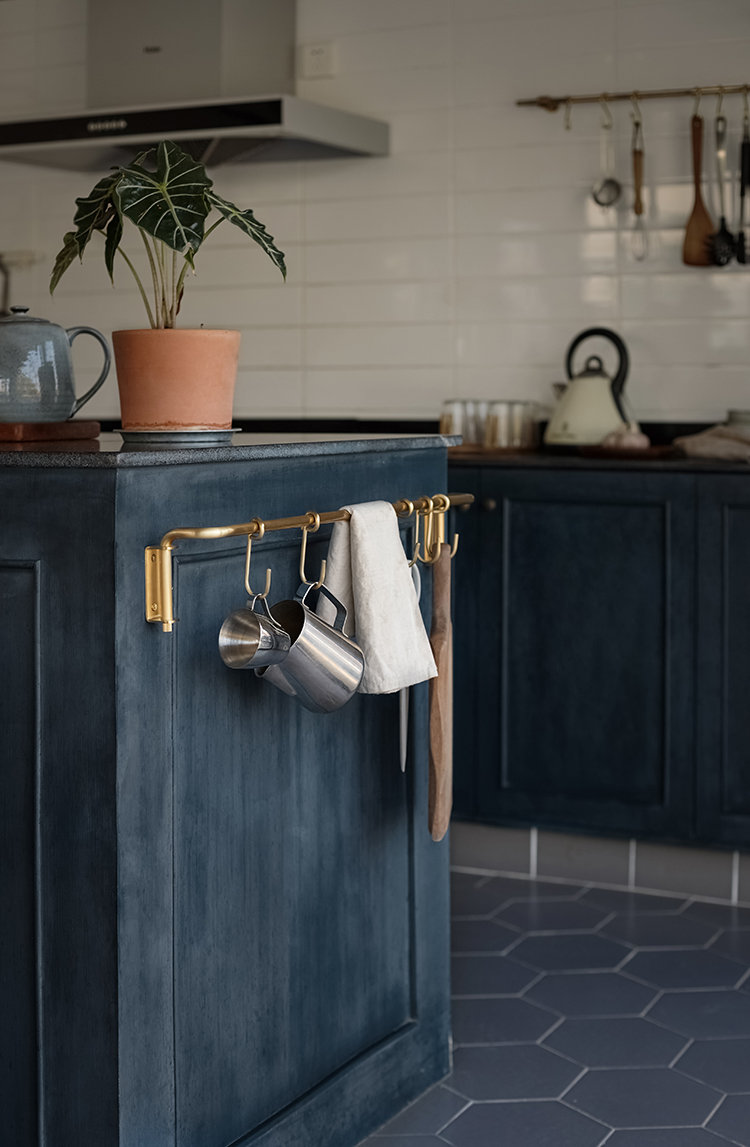 ALOTOFBRASSERA Rustic Solid Brass Kitchen Utensil Rail | Perigold