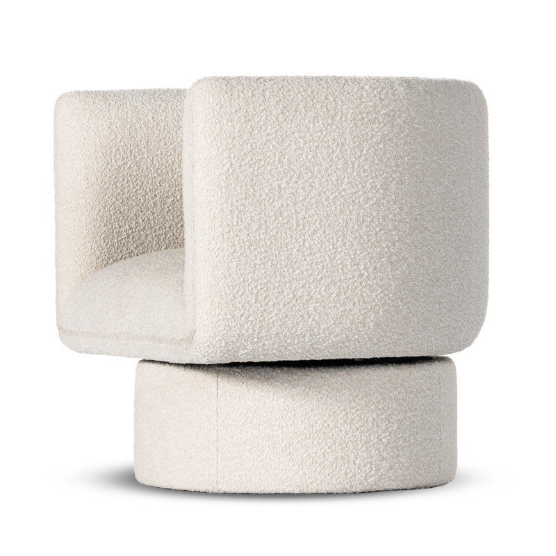 AllModern Locklan Upholstered Swivel Barrel Chair | Wayfair