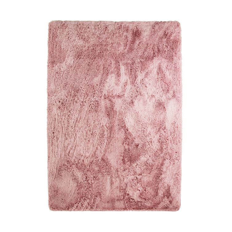 Bloomsbury Market Nisha Solid Colour Machine Woven Pink Area Rug ...