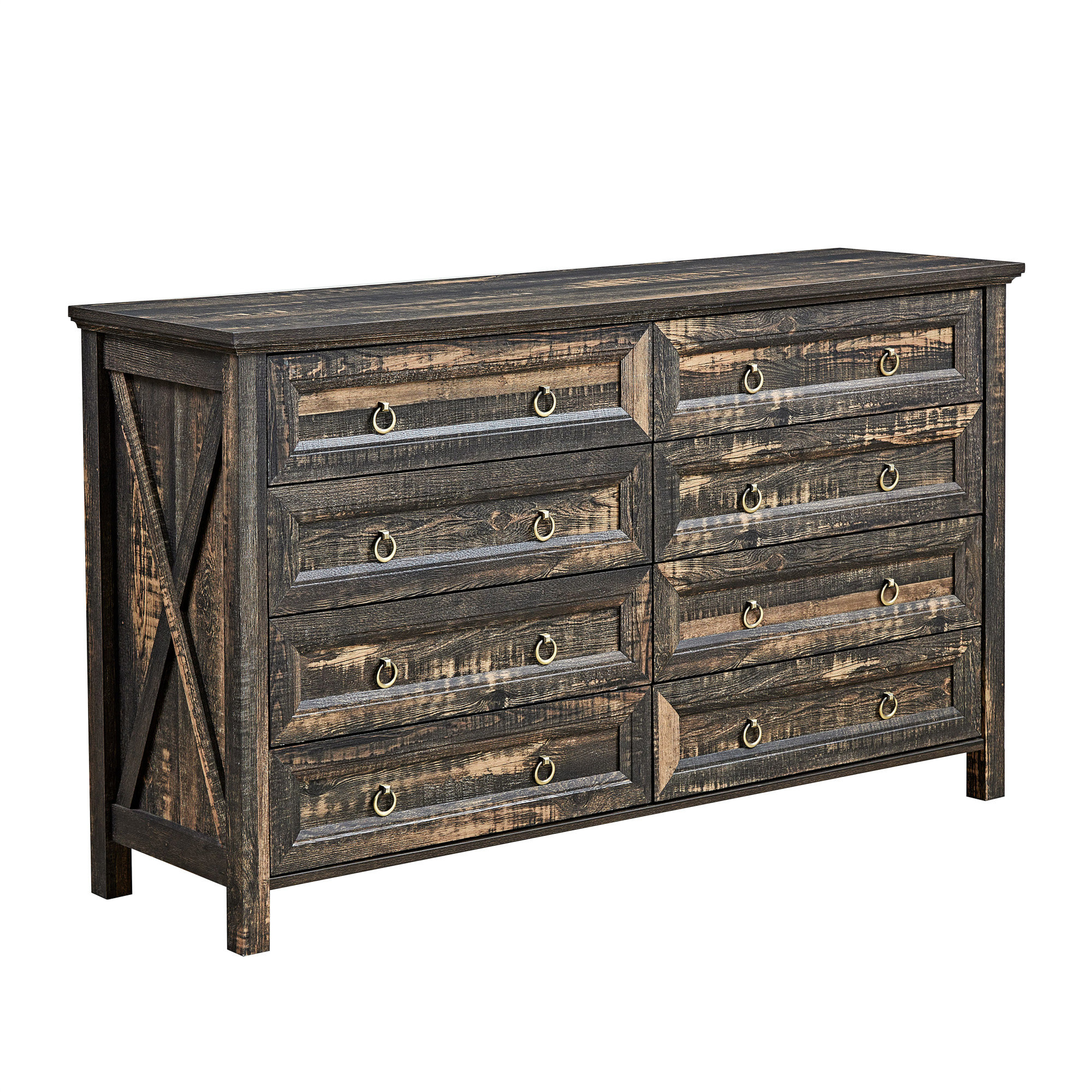 Ophelia & Co. Farmhouse 8 Drawers Dresser Chests For Bedroom, Wood ...