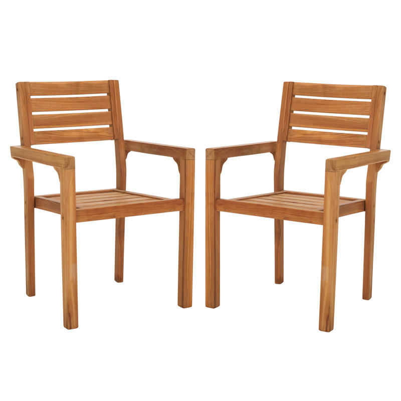Lark Manor™ Gerrad Solid Teak Stacking Chair | Wayfair