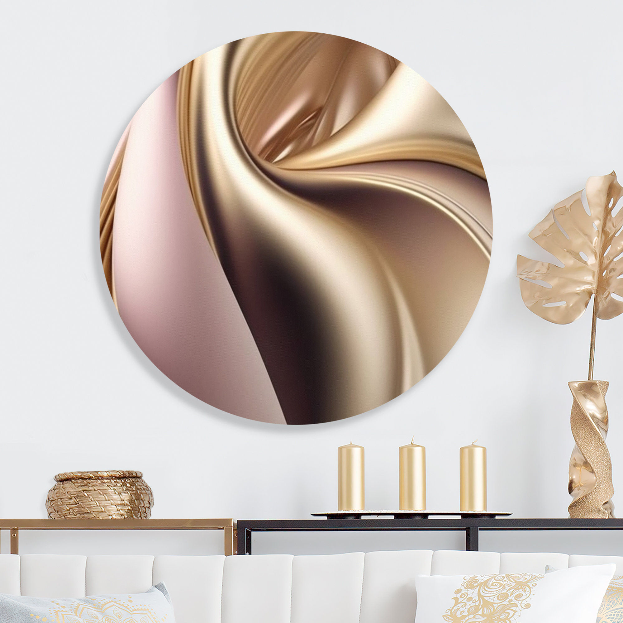 Mercer41 Luscious Liquid Gold In Subdued Pink And Taupe V - Abstract ...