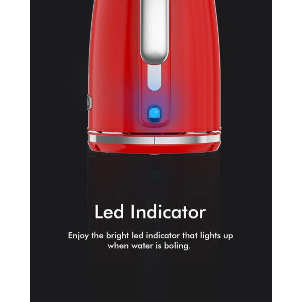 Longdeem 1.7L Electric Kettle: 1500W, Auto-Off, Boil-Dry Protection ...