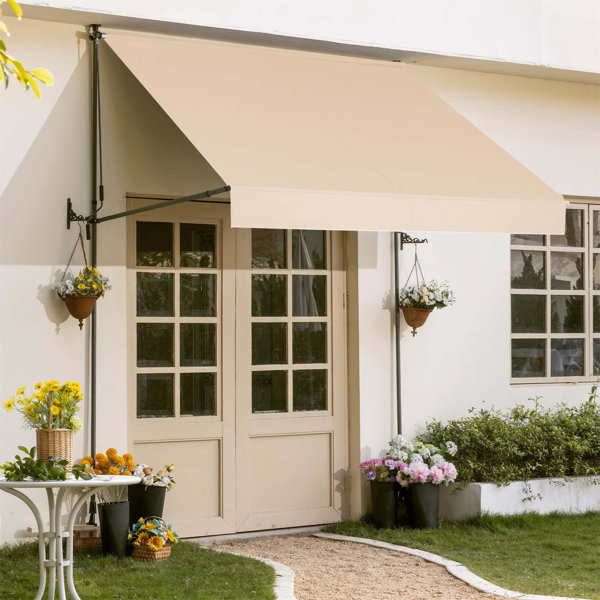 FLOORING CENTER LLC 138"X118"Manual Retractable Awning For Patio | Wayfair