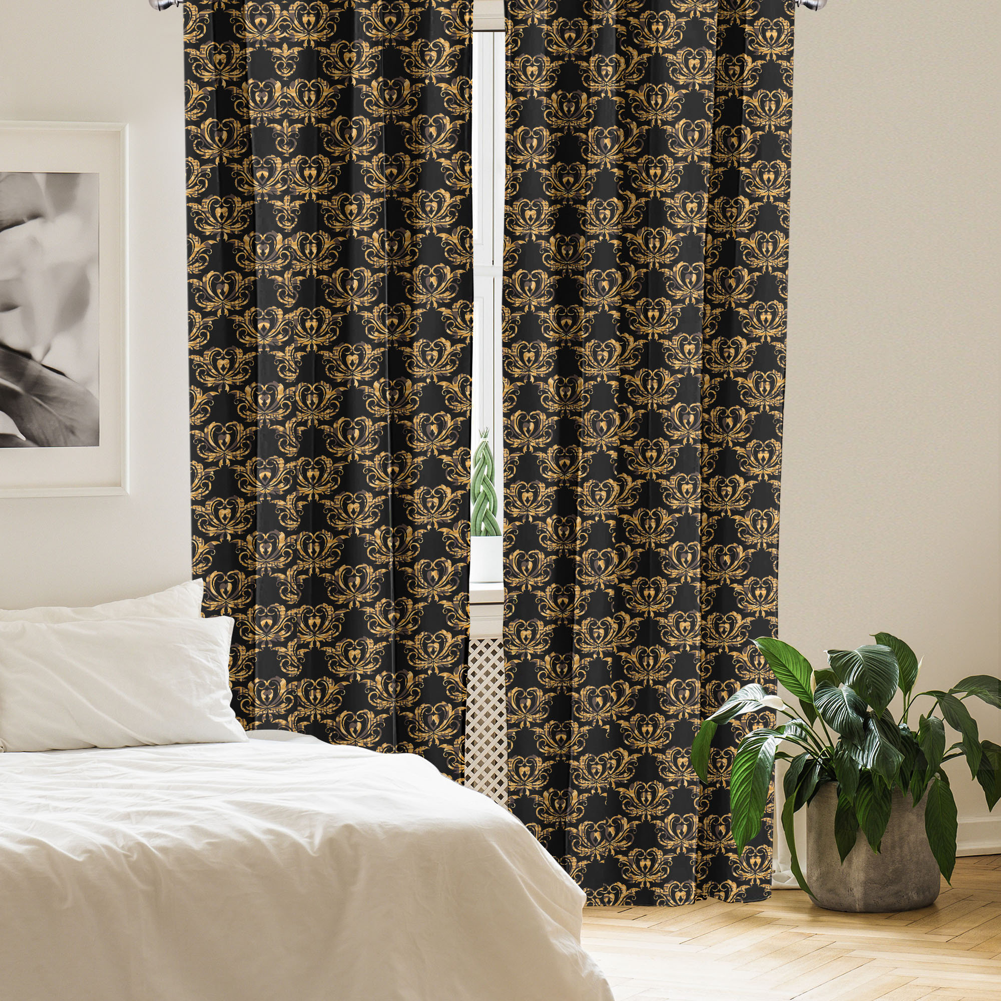 East Urban Home Khoray Microfiber Semi-Sheer Curtain Pair | Wayfair