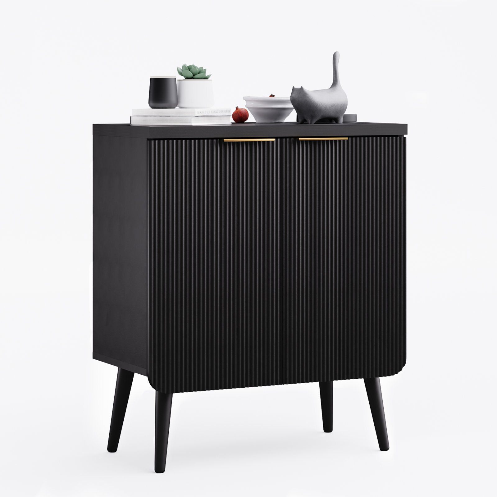 George Oliver Sideboard Buffet Cabinet, Storage Cabinetwith Wood Feet ...