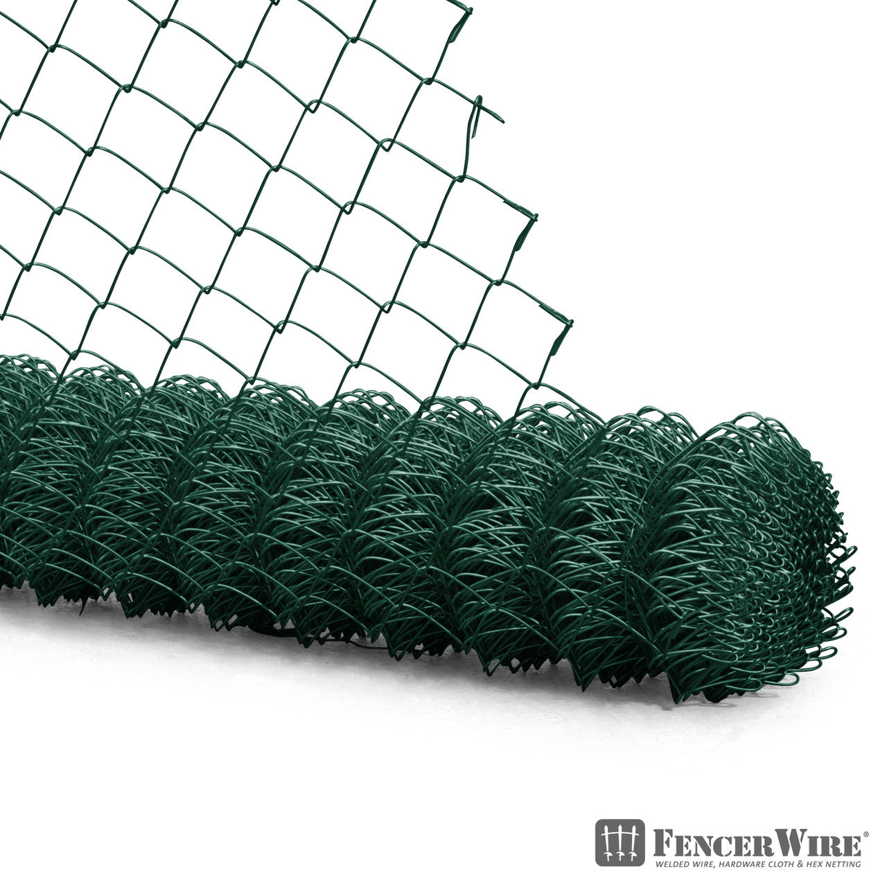 Fencer Wire 9 Gauge Green Vinyl Coated Galvanized Steel Chain Link ...