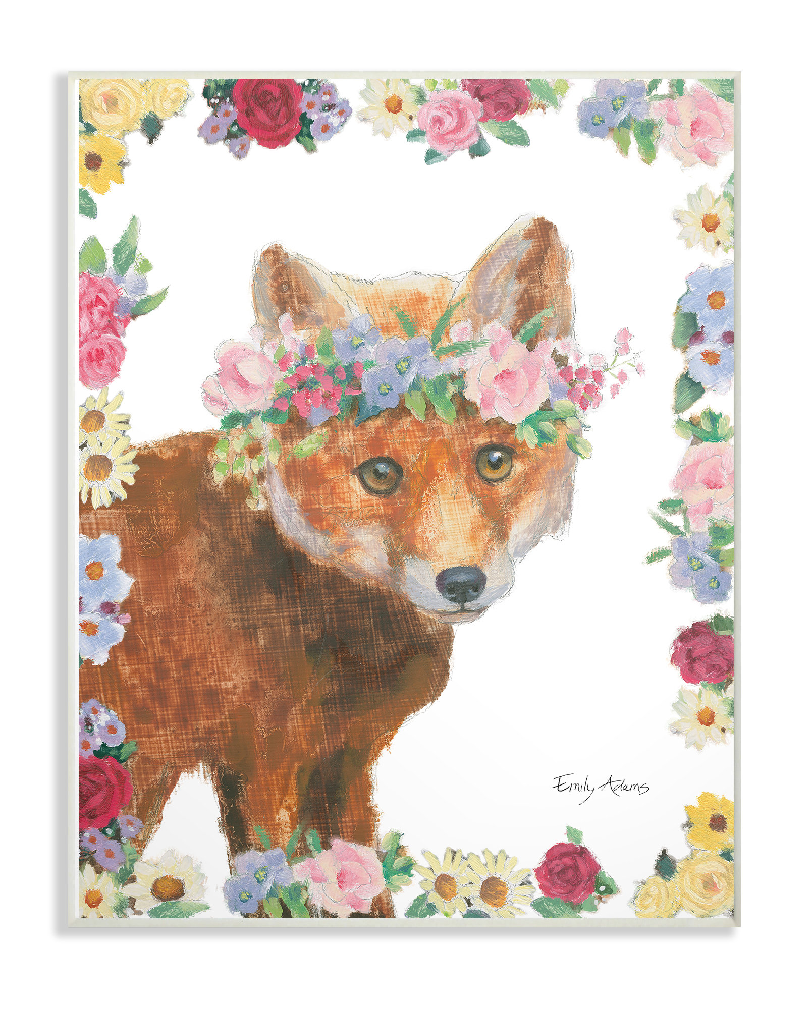 Redwood Rover Sarvis 'Flower Friends Fox' Graphic Art Print - Wayfair ...
