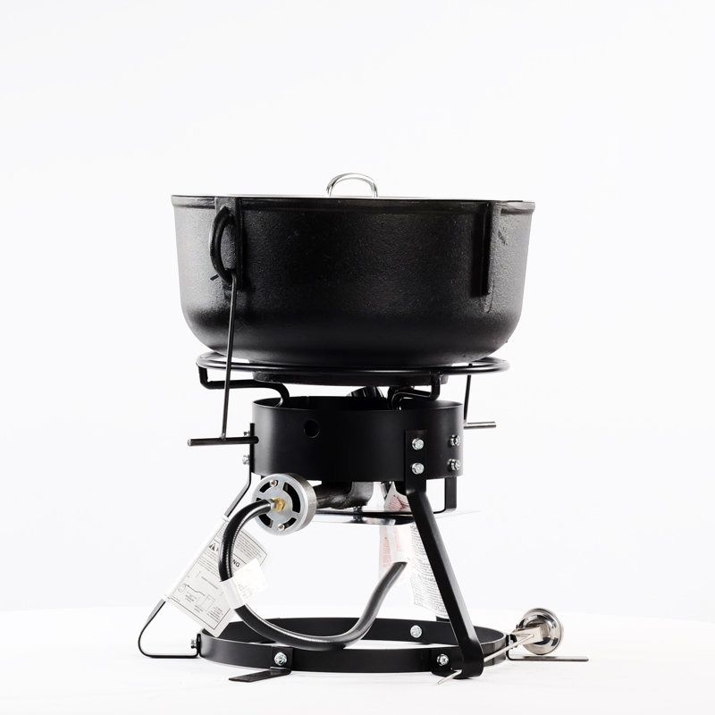 King Kooker 4 Gallon Cast Iron Jambalaya Pot Outdoor Cooker Kit ...