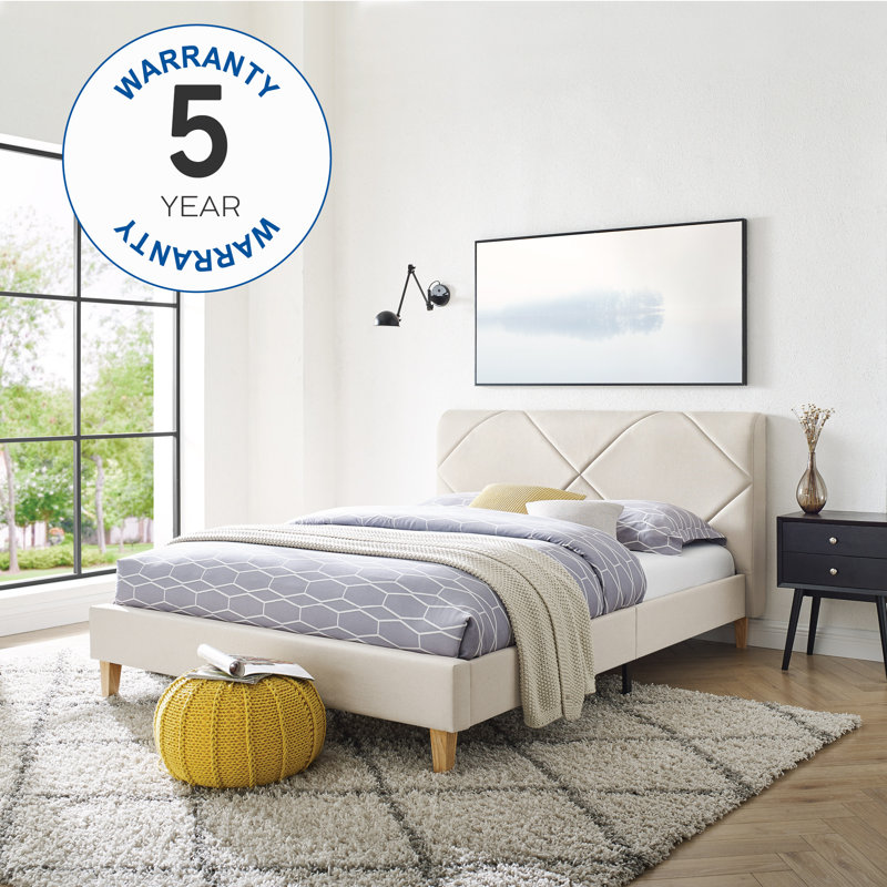 Classic Brands Lakeside Upholstered Low Profile Platform Bed & Reviews ...