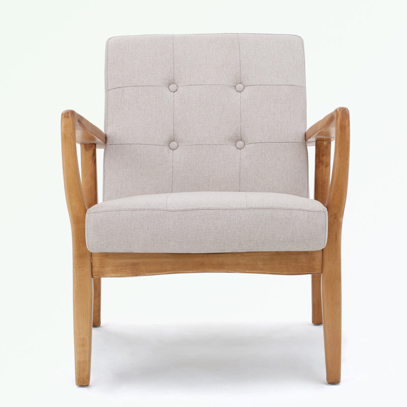 George Oliver Wood Frame Armchair,Living room chair,Bedroom chair with ...