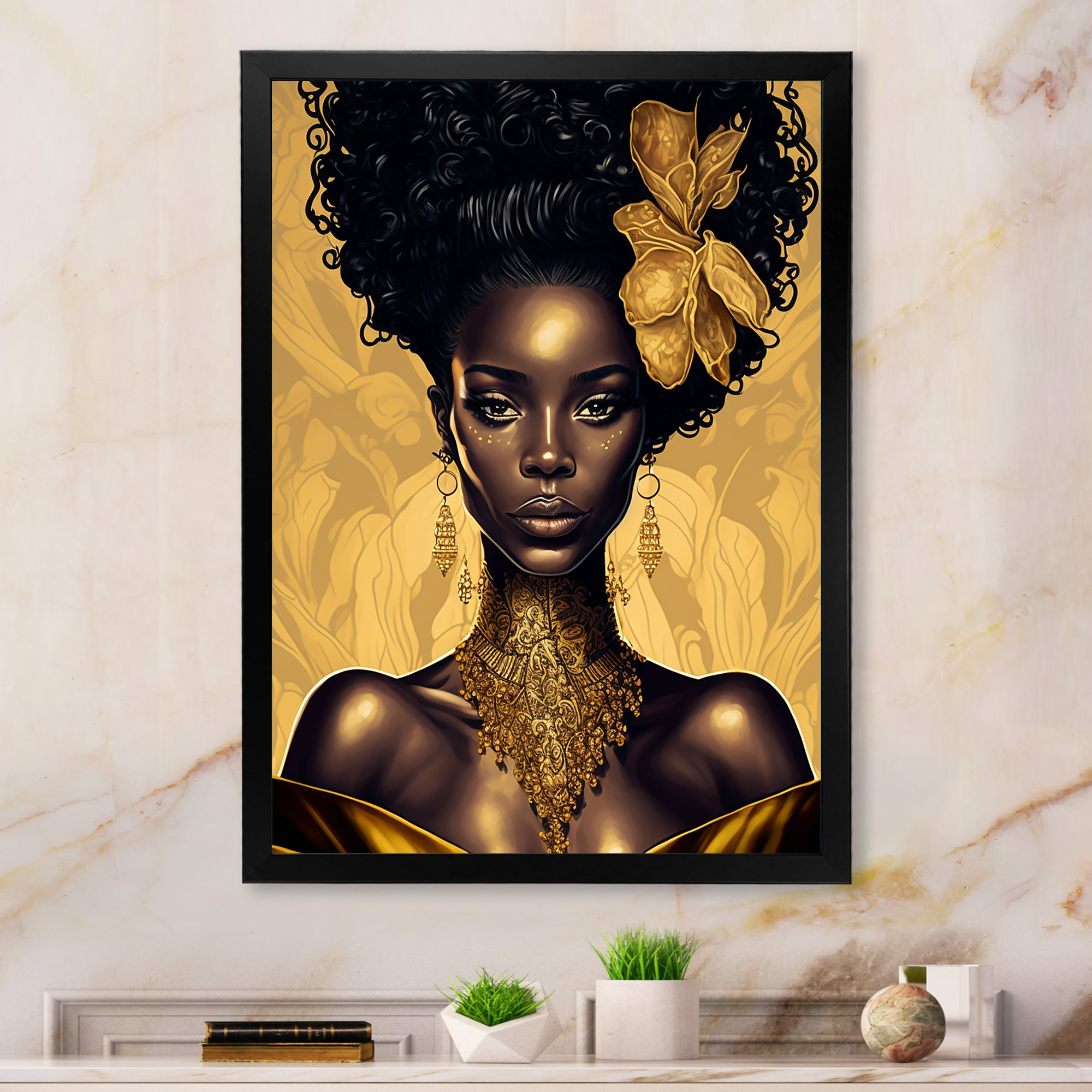 Mercer41 Elyette Beautiful Retro African American Model III On Canvas ...