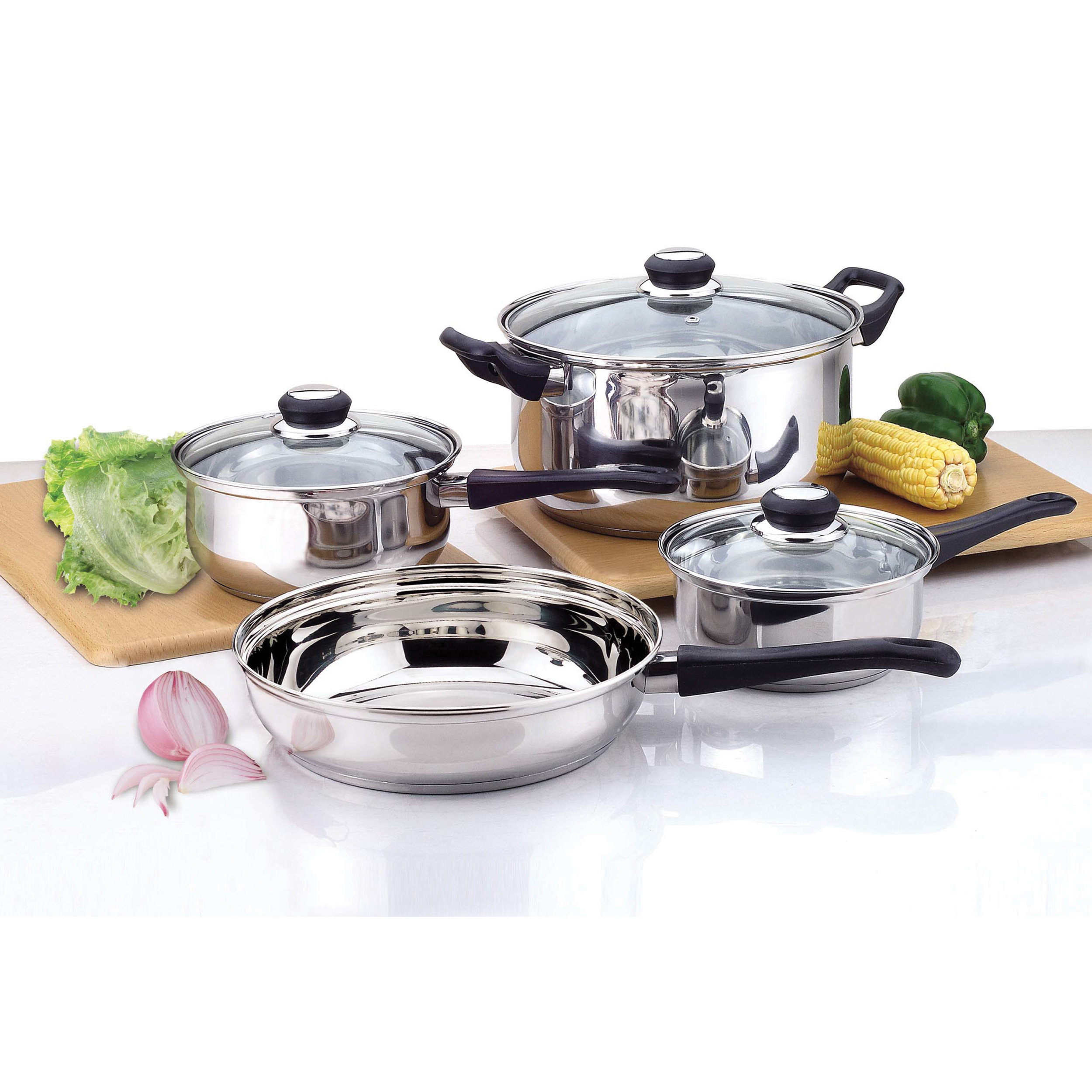 Gourmet Edge 7 Piece Stainless Steel Cookware Set & Reviews | Wayfair