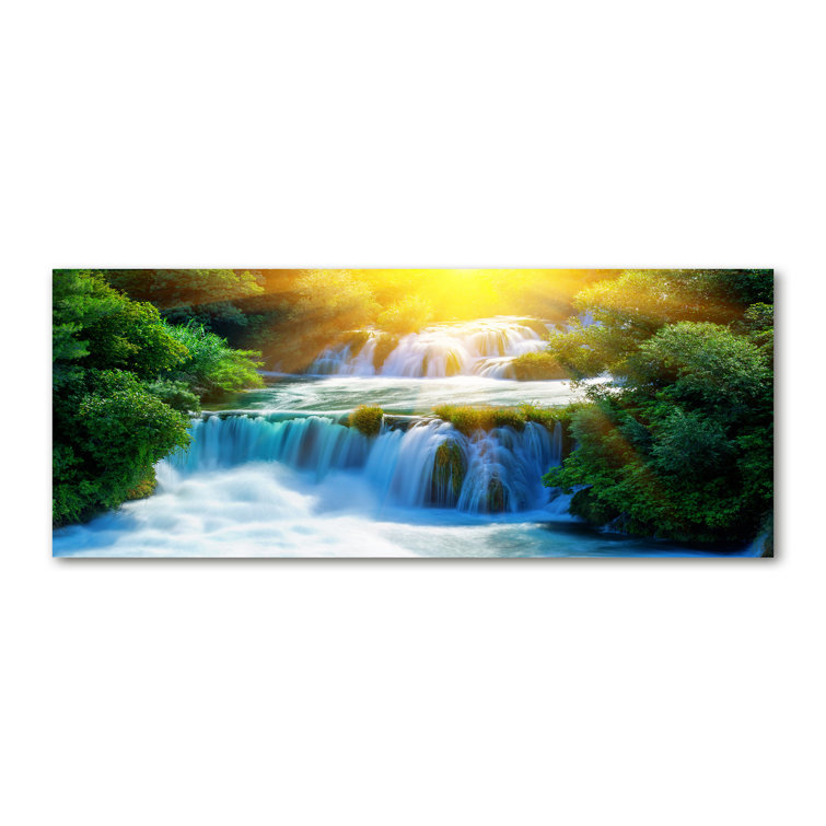 Union Rustic Waterfall Krka - Wrapped Canvas Art Prints | Wayfair.co.uk