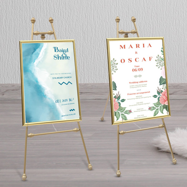 Lomana 2 Pcs Metal Large Free Standing Adjustable Display Stand | Wayfair