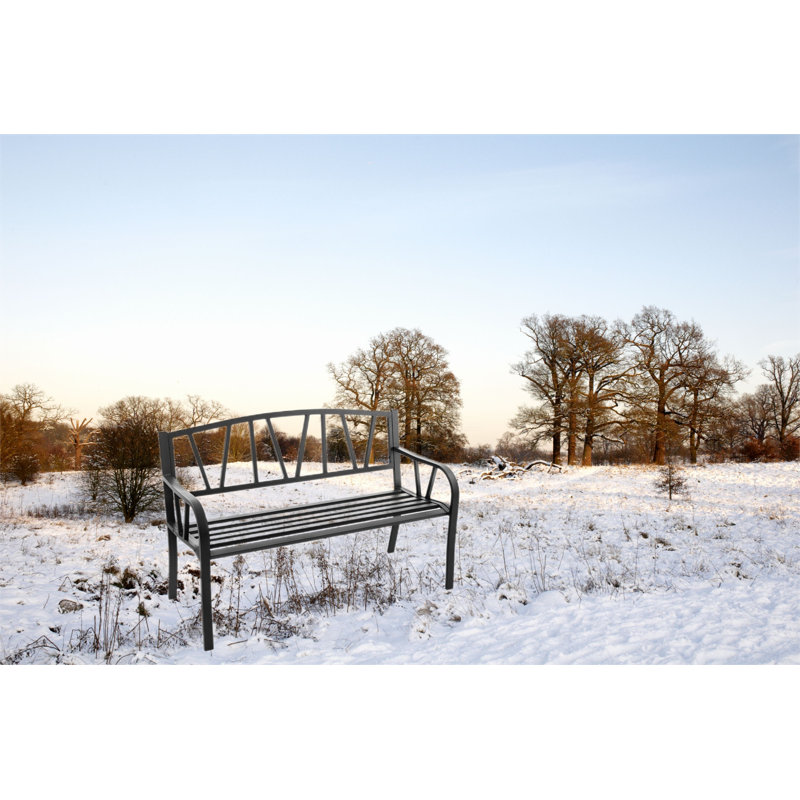 Winston Porter Karvel Metal Outdoor Bench & Reviews | Wayfair