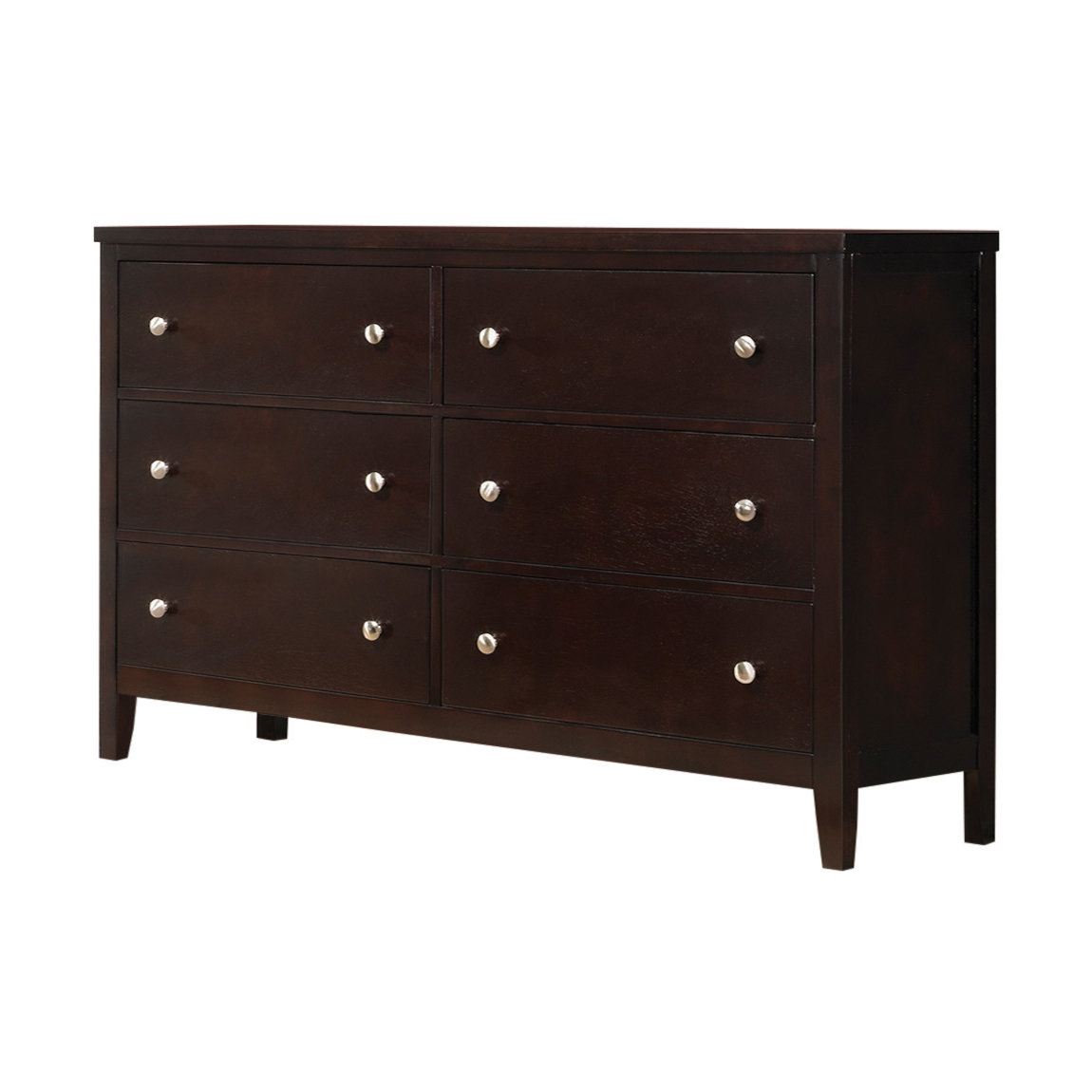 Wildon Home® Hamelin 6 - Drawer 55.85'' W Dresser in Cappuccino | Wayfair