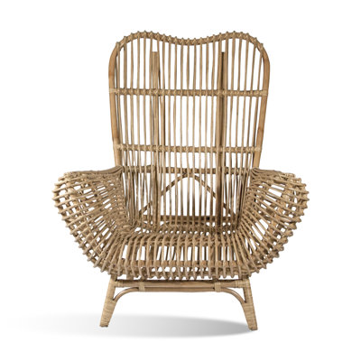Ibolili Round Back Rattan Chair & Reviews | Wayfair