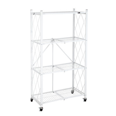 white metal racking